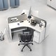WESOME Office Cubicle Desk Workstation with Built-in Power Outlets ...
