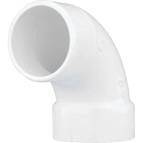 Charlotte Pipe 3 In. Schedule 30 90 Deg. DWV PVC Street Elbow (1/4 Bend ...