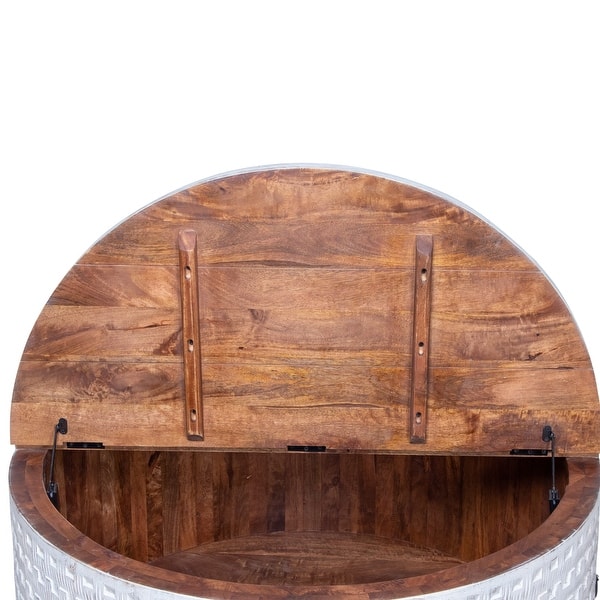 Maadze Lift 40 inch Round Coffee Table with Storage - Bed Bath & Beyond ...