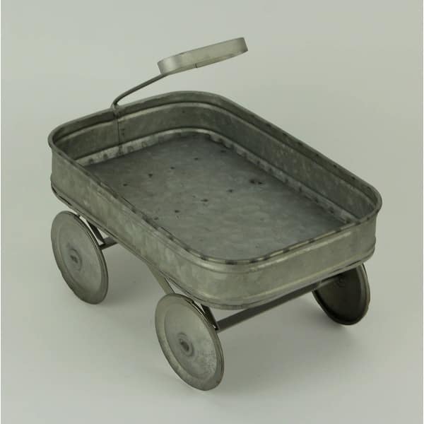 Galvanized Metal Rustic Farmhouse Wagon Plant Stand Small - 9 X 11.25 X ...