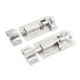 2" 201 Stainless Steel Door Gates Latch Sliding Lock Barrel Bolt 2pcs ...