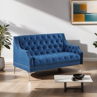 55.5" Modern Upholstered Sofa With Button Tufted Back,2 Seat - Bed Bath ...