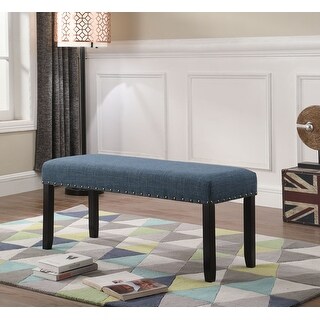 Biony Upholstered Bench, Blue - Bed Bath & Beyond - 36309227