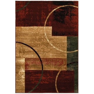 8' x 10' Red and Brown Geometric Area Rug - 3'6" - Bed Bath & Beyond ...