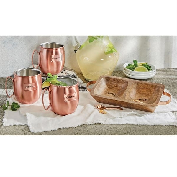 Mud Salty and Nutty Sectioned Serving Dish with Spoon Set Wood and ...