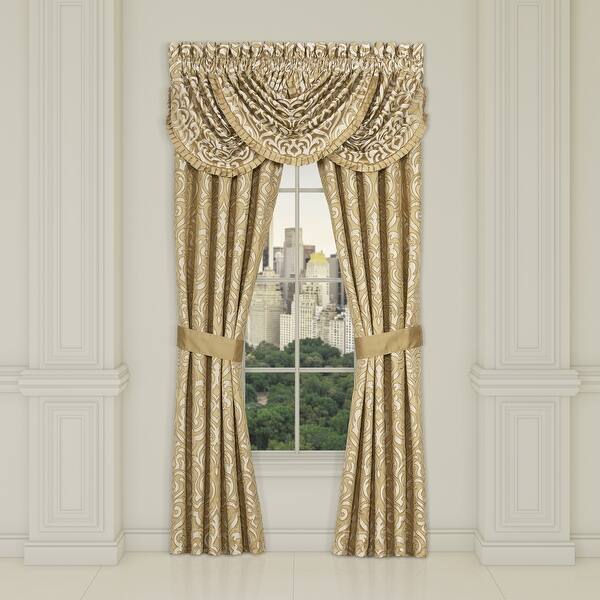 J. Queen New York Lazlo Gold Window Waterfall Valance - On Sale - Bed ...