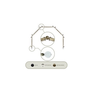 Bay Window Curtain Rod - 5 Sided Antique Brass Rods - Corner Drapery ...