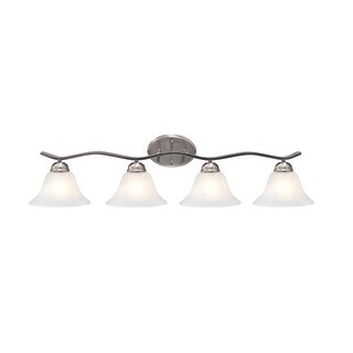 Aspen Creative Bathroom Vanity 4 Lights Fixture, Satin Nickel - Satin ...