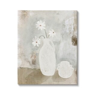 Stupell Rustic Daisy Vase Still Life Canvas Wall Art by Hayley Michelle ...