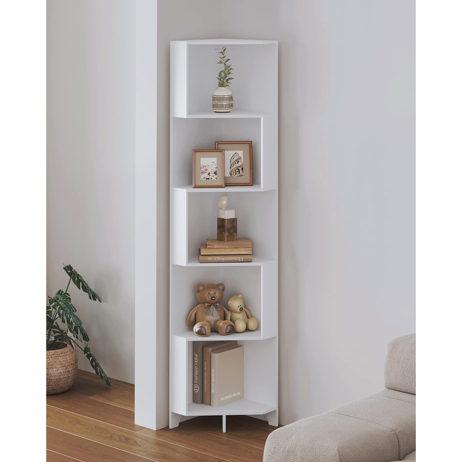 Corner display shelf unit store