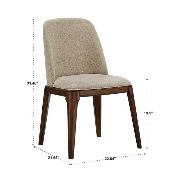 Rondo Upholstered Side Chairs with Walnut Legs (Set of 2) by iNSPIRE Q ...