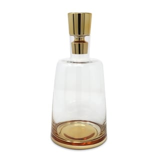 Gold Base and Lid Glass Decanter, 9.75"H - Bed Bath & Beyond - 40339793