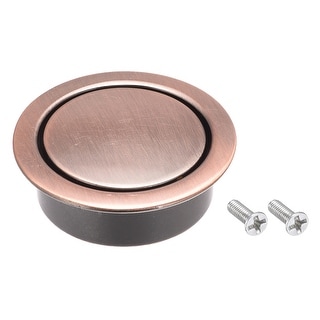 Finger Flush Pull Handle Outer Dia. 42mm/1.65" Copper Tone with Screw ...