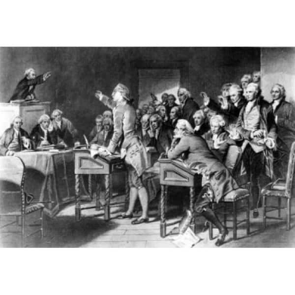 Patrick Henry Delivering Speech Before The Virginia Assembly Known By ...