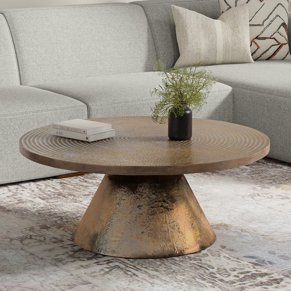 Round aluminum coffee table store