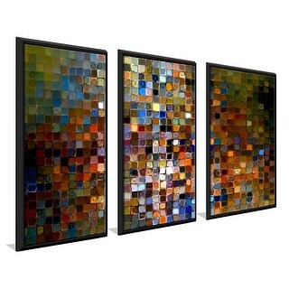 "Tile Art 1 2007 MAX" Print on Floating Canvas Set of 3 - Bed Bath ...
