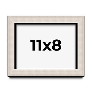 11x8 Shadow Box Frame Silver Real Wood Contemporary Shadowbox Display ...
