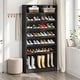 9 Tiers Tall Shoe Storage Rack Cabinet with Open Shelf for Entryway ...