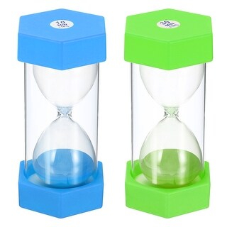 10，30 Min Sand Timer,2pcs Hexagon with Cover,Count Down Sand Clock Blue ...