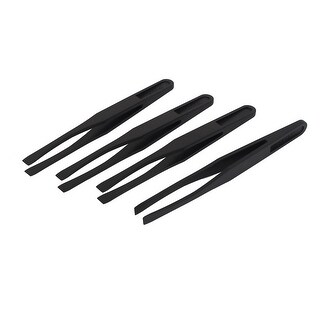 120mm Long Flat Pointed Anti-static Tweezers Rework Repair Tool 4 Pcs ...