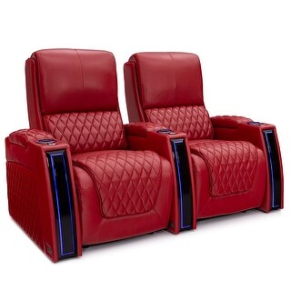 Seatcraft Anthem Home Theater Seating, Black Leather 7000, Power ...