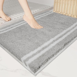 Non-Slip Bathroom Rug 20" x 30" - Super Absorbent,Grey - Bed Bath ...