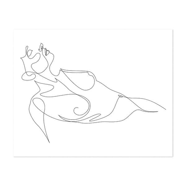 Repose Line Drawings Dorm Art Feminine Figurative Art Print/Poster ...