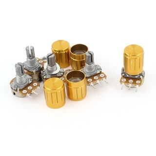 5PCS 5K OHM Linear Taper Rotary Potentiometer 5KB B5K Pot w Knobs - Bed ...