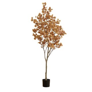 7' Artificial Autumn Fall Eucalyptus Tree - Bed Bath & Beyond - 38166534