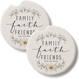 Thirstystone Family Faith Friends 2 Pack Stone Car Coaster for Vehicle ...