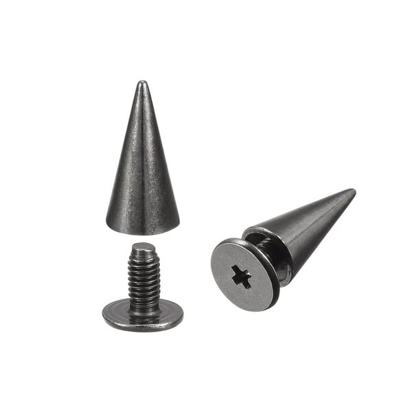 6x12mm Screw Back Rivets, Solid Leather Studs for DIY Black - Bed Bath ...