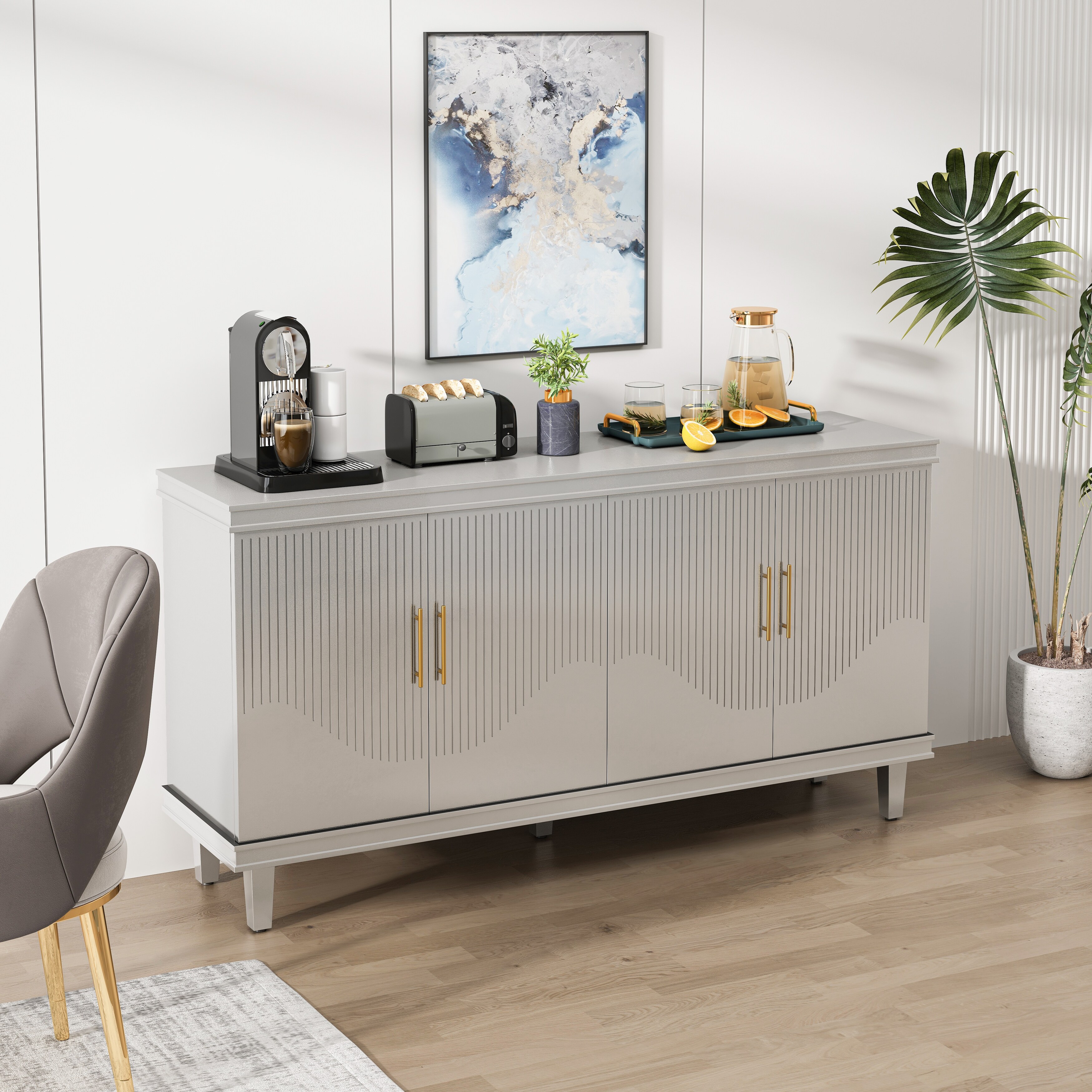 Wood Silver Finish Buffets and Sideboards Bed Bath Beyond