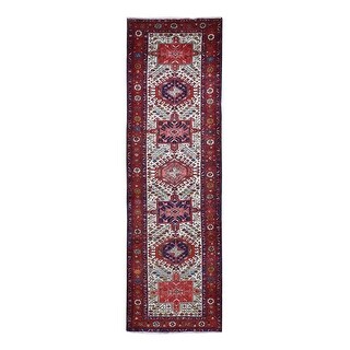 Shahbanu Rugs Ivory, Vintage Zoroastrian Karjihooz, Pure Wool, Hand ...