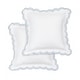 Embroidered Percale Crisp Cotton Double Scallopier Duvet Set and Sham ...