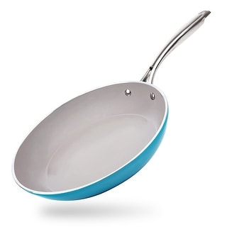 Gotham Steel Aqua Blue 12" Nonstick Fry Pan with Stay Cool Handle - Bed ...