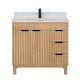Palos Bath Vanity with Grain Composite Stone Top without Mirror - Bed ...