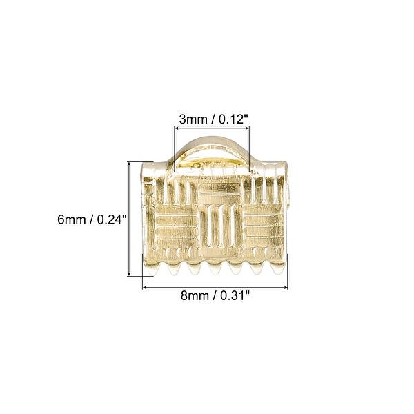 Ribbon End Crimp Clamp, Stripe Texture Pinch Cord End Clasps for DIY ...