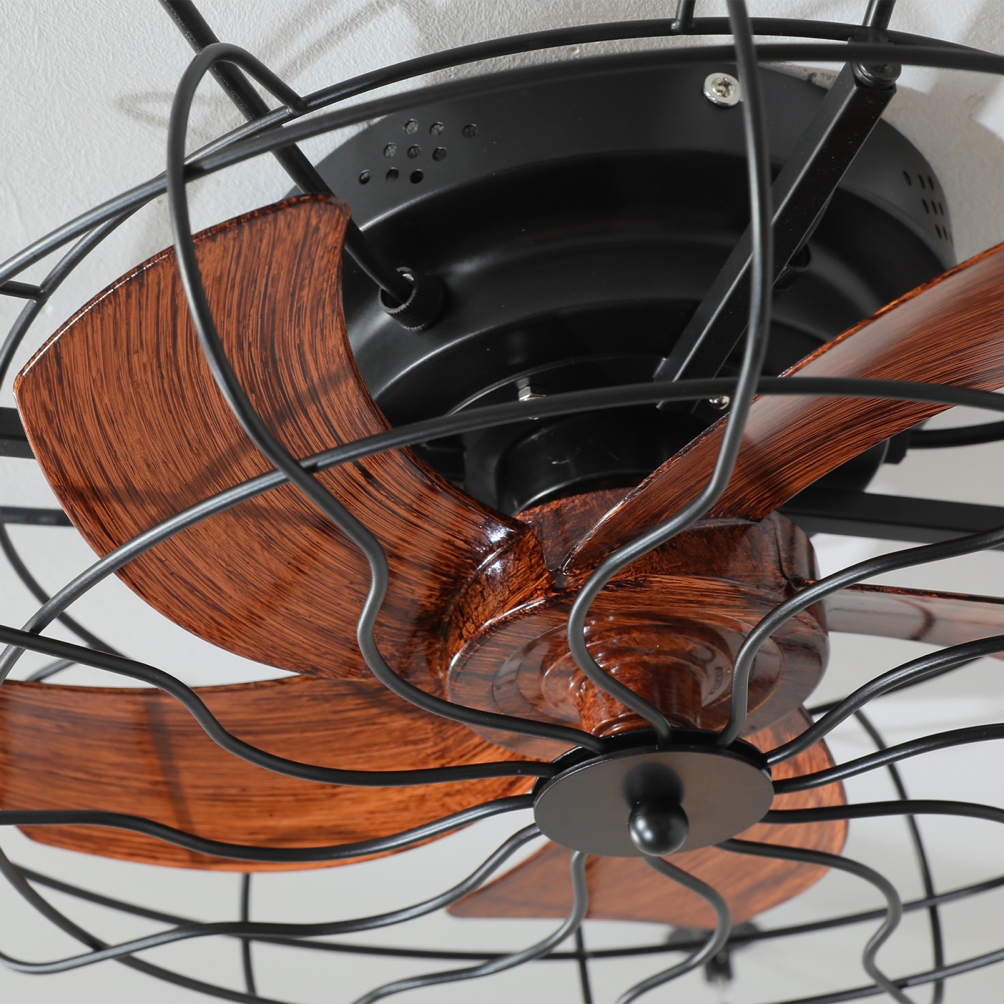 Fandelier Ceiling Fan with Lights, Remote Control, Flush Mount, Black ...