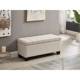 Upholstered Storage Rectangular Bench - Bed Bath & Beyond - 39393941