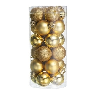 24Pcs 1.1" Christmas Balls Ornaments Shatterproof Hanging Balls Set ...