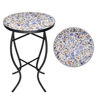 Mosaic Outdoor Side Table - Small Patio Table Coffee Table Outside ...