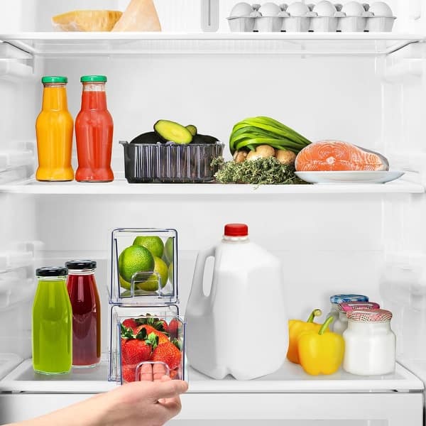 Sorbus Fridge Small Drawers Clear Stackable Pull-Out Refrigerator Food ...