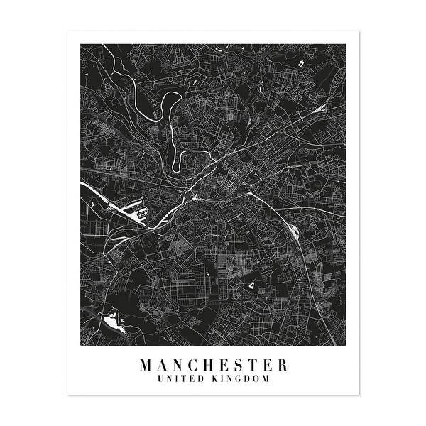 Manchester United Kingdom Maps Minimal Art Print/Poster - Bed Bath ...