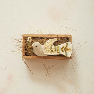 Handmade Wool Felt Dove Ornament with Embroidery - Bed Bath & Beyond ...