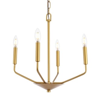 Elegant Lighting Enzo 4 Light 18" Wide Taper Candle Chandelier - Bed ...