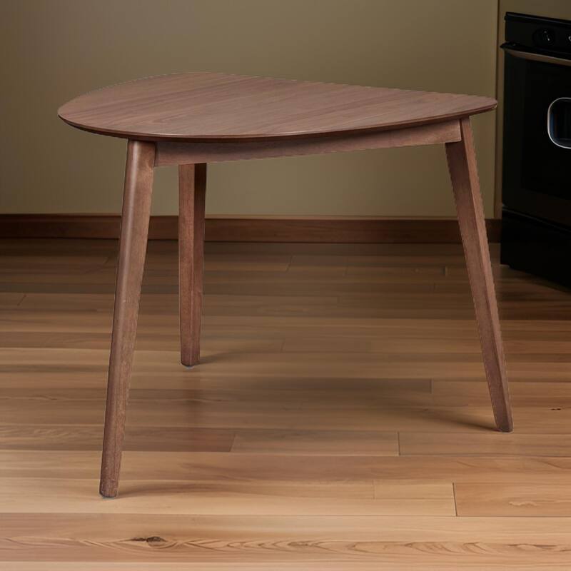 Mid Century Triangular Corner Table with Grain Details, Walnut Brown ...