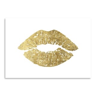 Americanflat - Golden Lips by Peach & Gold - 16"x20" Poster Art Print ...