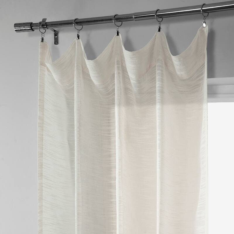Exclusive Fabrics Open Weave Linen Sheer Curtain (1 Panel) - On Sale ...