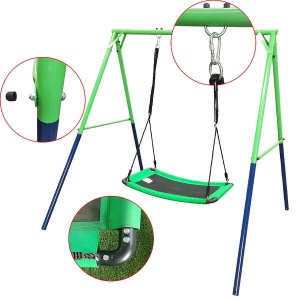 40in Flying Saucer Spinner Disc Swing Platform with Stand Frame Tree ...