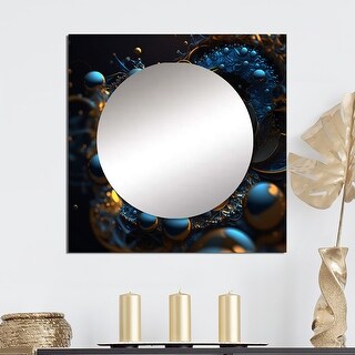 Designart "Through The Rabbit Hole Blue Galactic Labyrinth II" Modern ...